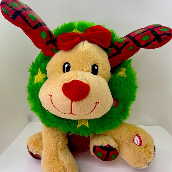 Goffa | Toys | Goffa Christmas Puppy Dog Stuffed Plush Light Up Wreath ...